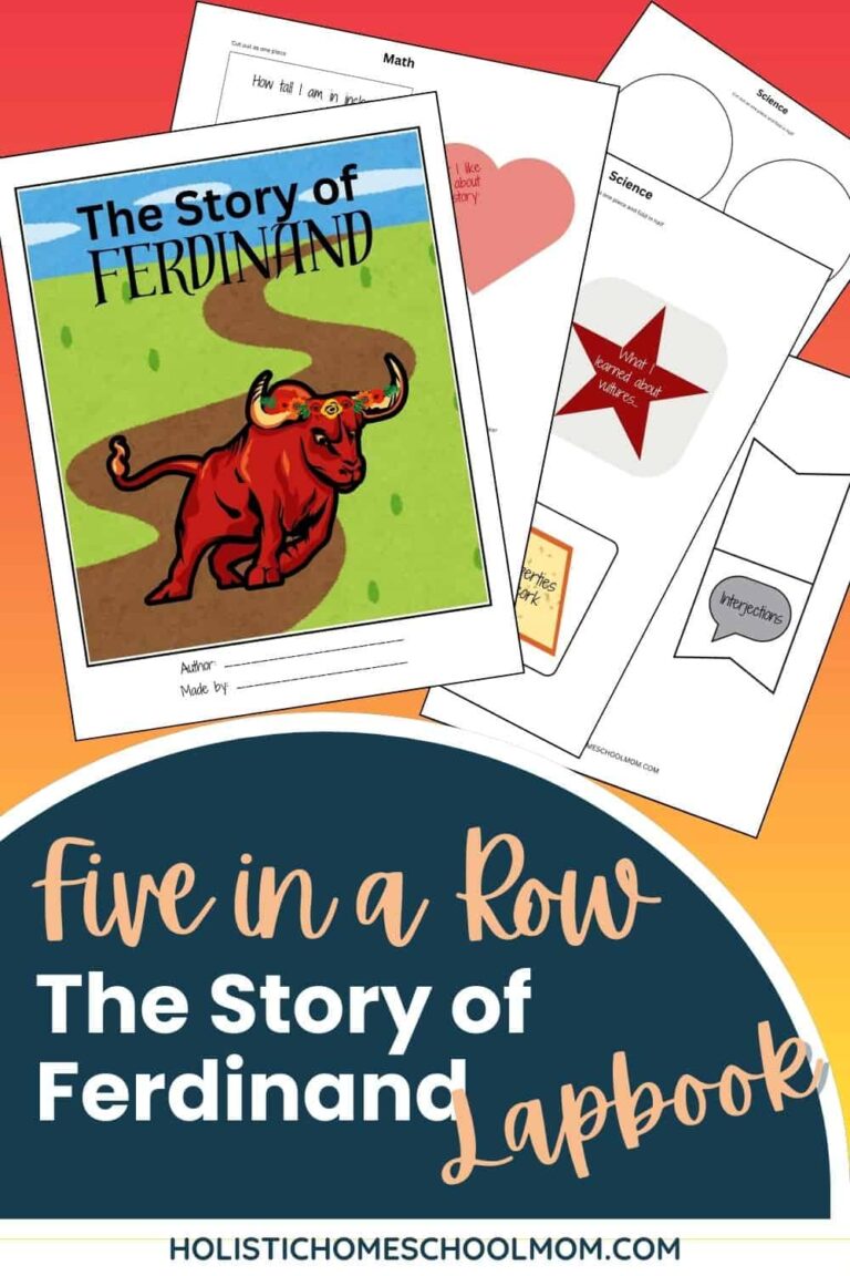The Story of Ferdinand Lapbook - Holistic Homeschool Mom