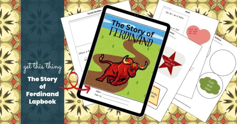 The Story of Ferdinand Lapbook - Holistic Homeschool Mom