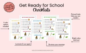 Get Ready for School Checklist - Holistic Homeschool Mom